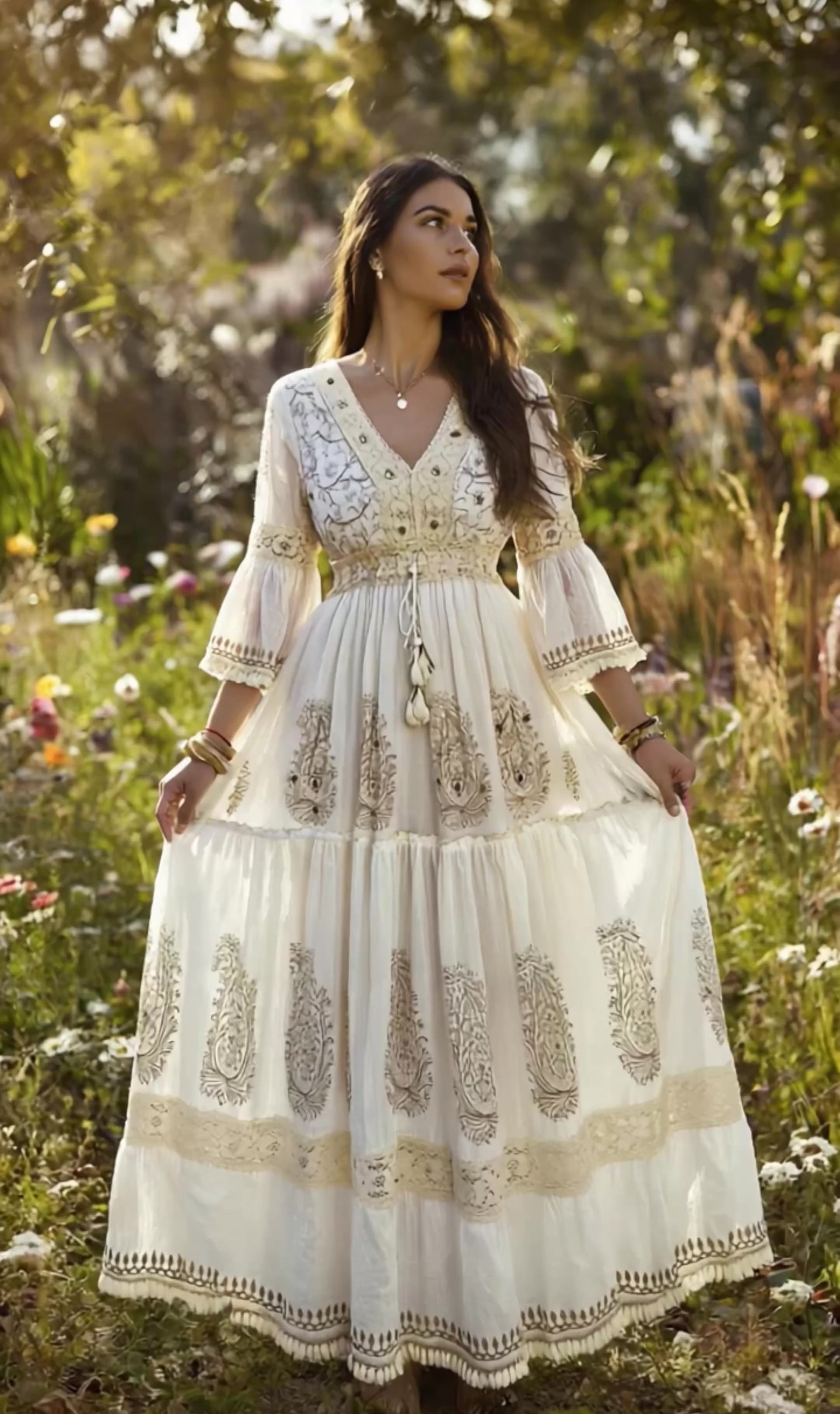 Boho Bloom Maxi Dress | Long Floral Bohemian Dress – Bohemian Love Style